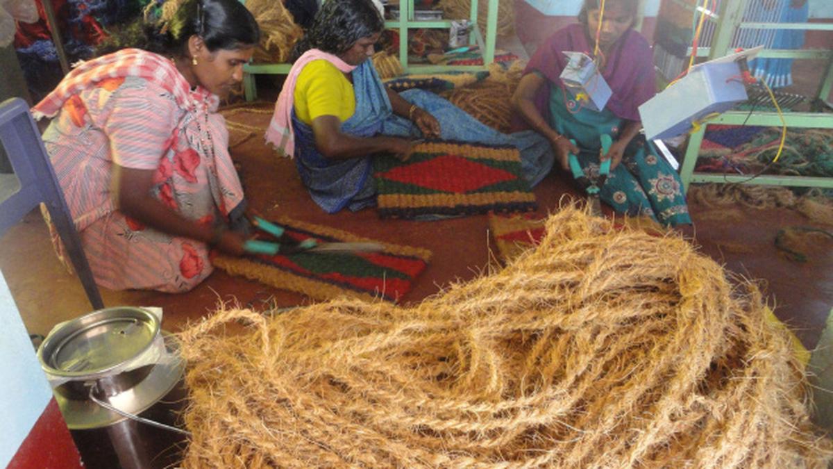 Coir centre helps weave hopes - The Hindu