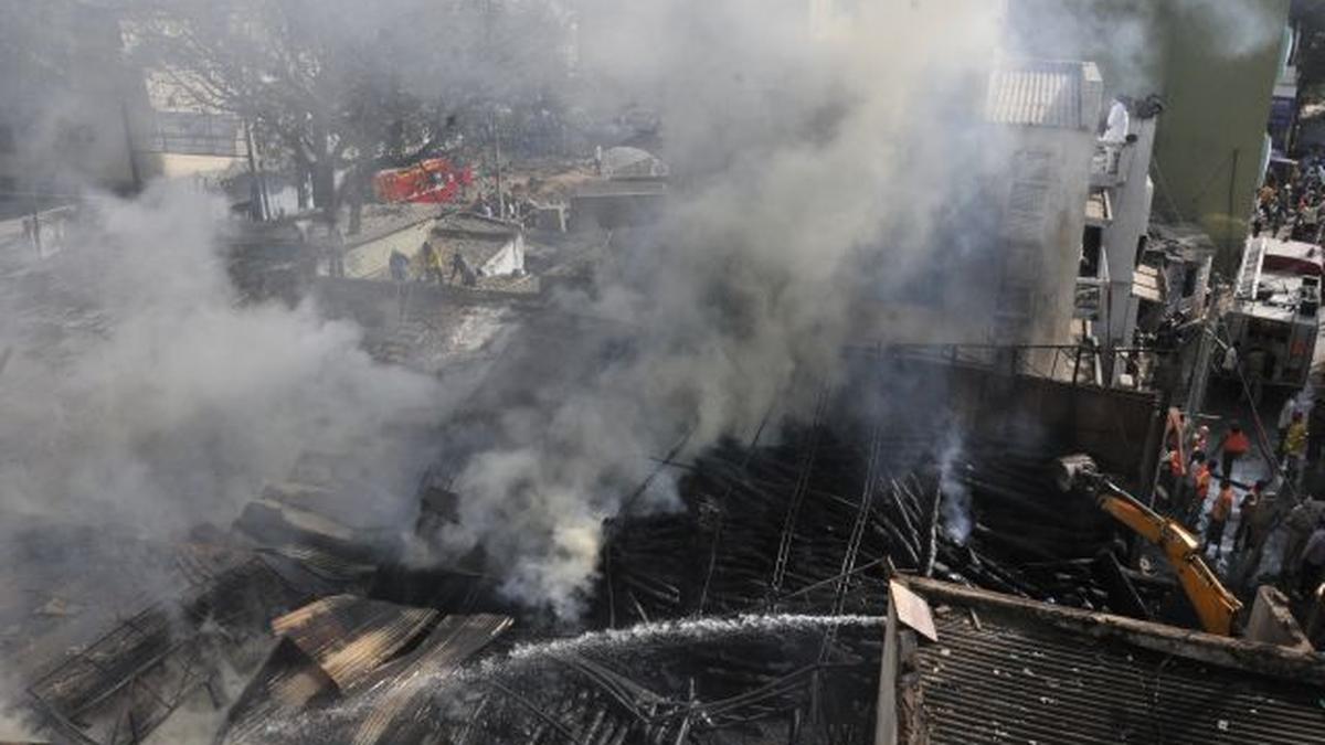 Major fire ravages timber factory in Hyderabad - The Hindu