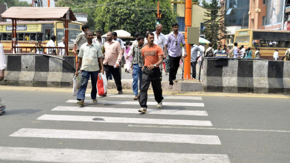 GST Road gets pedestrian crossing - The Hindu