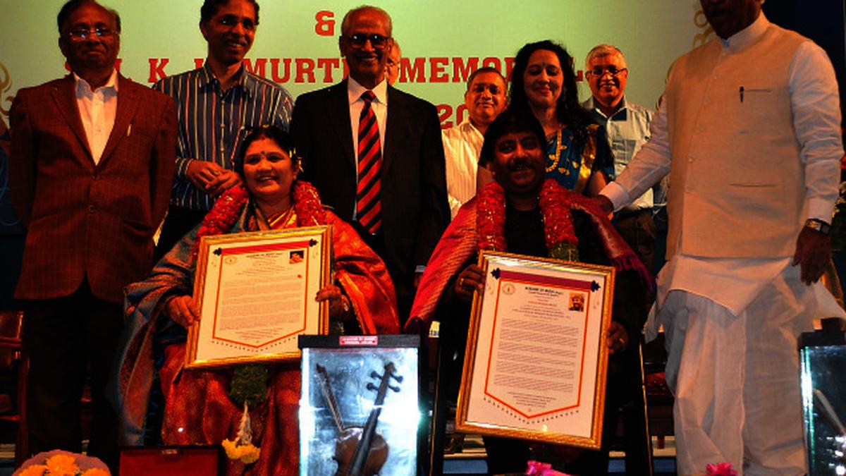 Chowdiah Award presented to Rashid Khan, Sheela - The Hindu