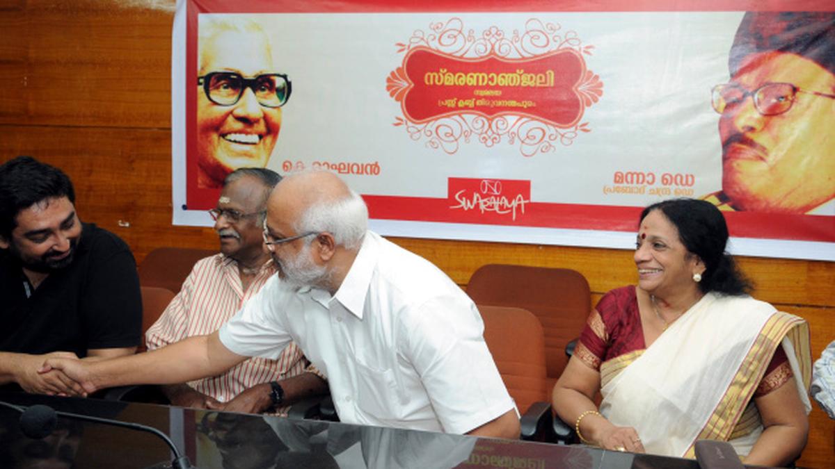 Tributes to Raghavan Master and Manna Dey in Thiruvananthapuram - The Hindu