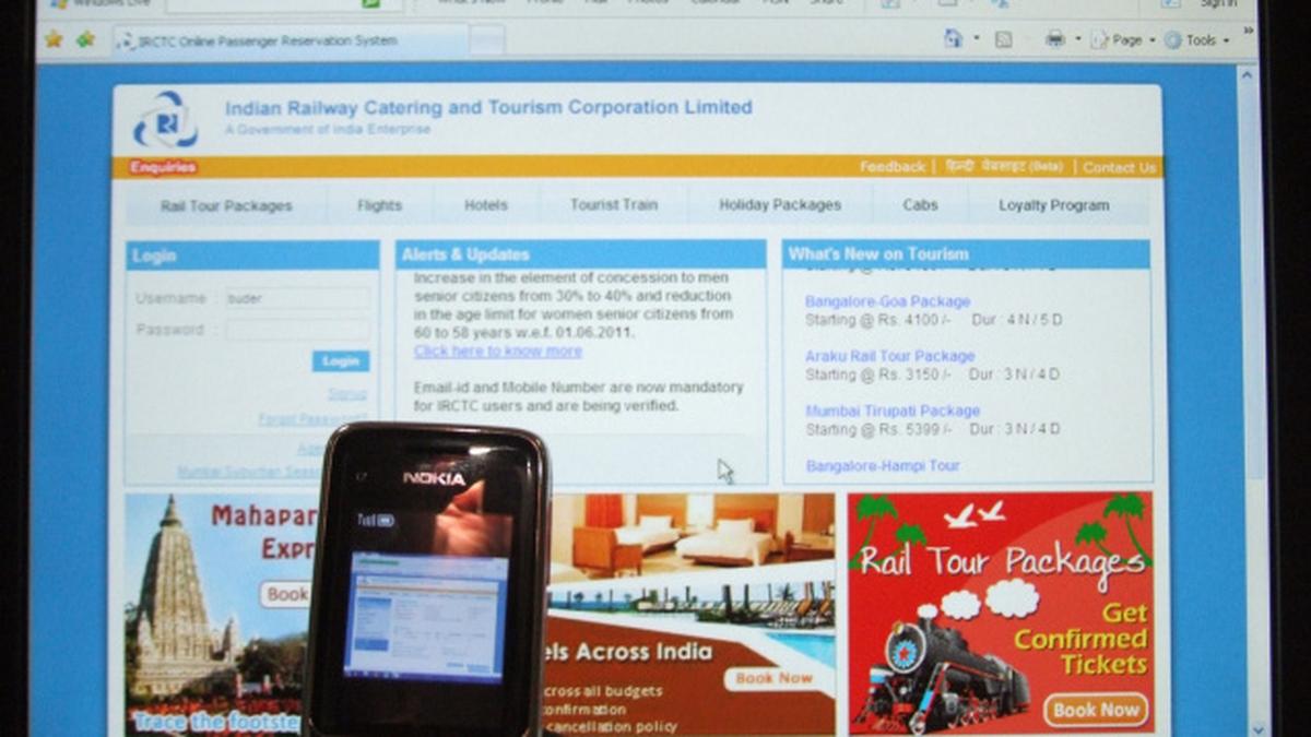 IRCTC app for e-ticketing launched - The Hindu