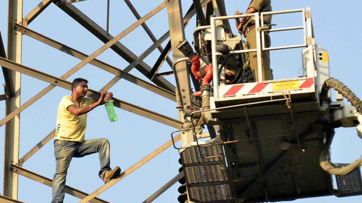 Height of protest by Assam Rifles constable - The Hindu