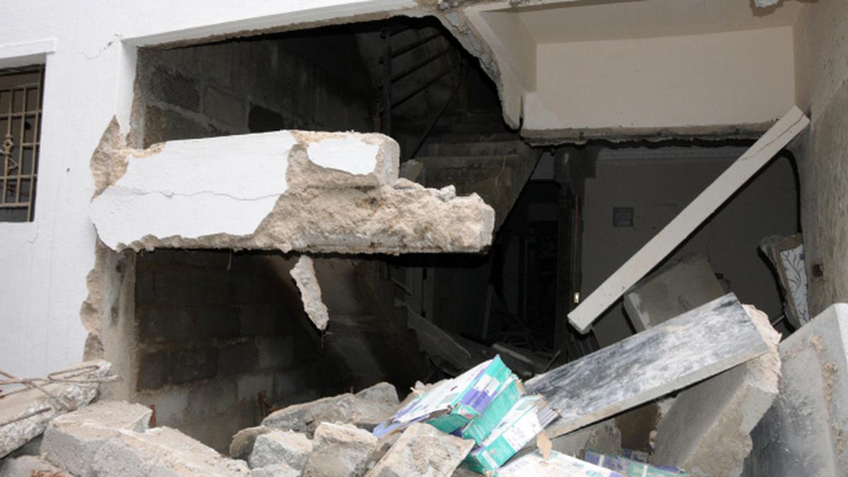 Two workers die as building under construction collapses - The Hindu