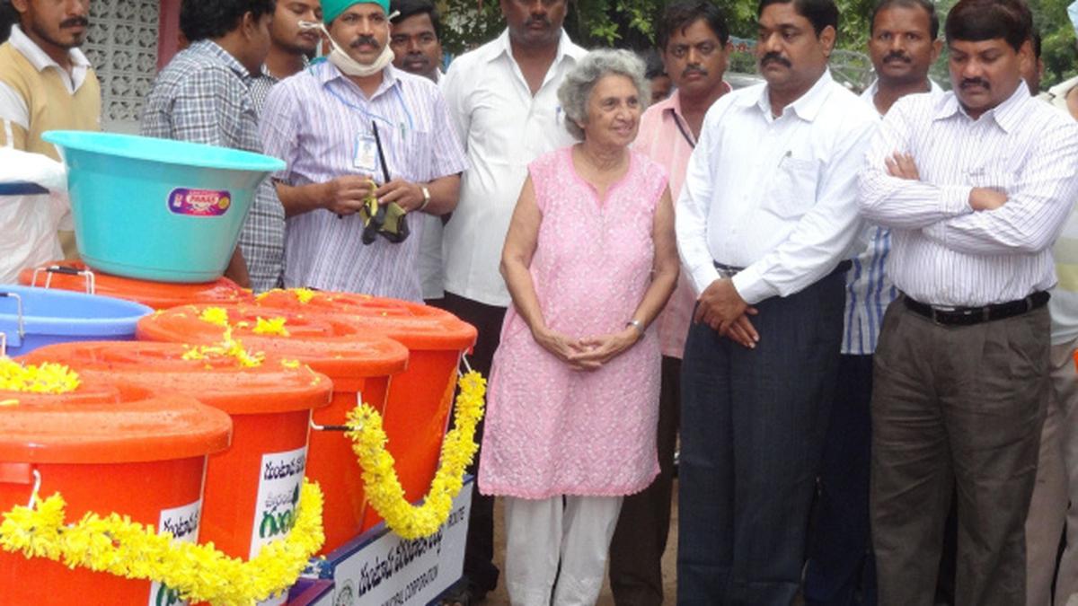 Almitra Patel leads sanitation drive - The Hindu