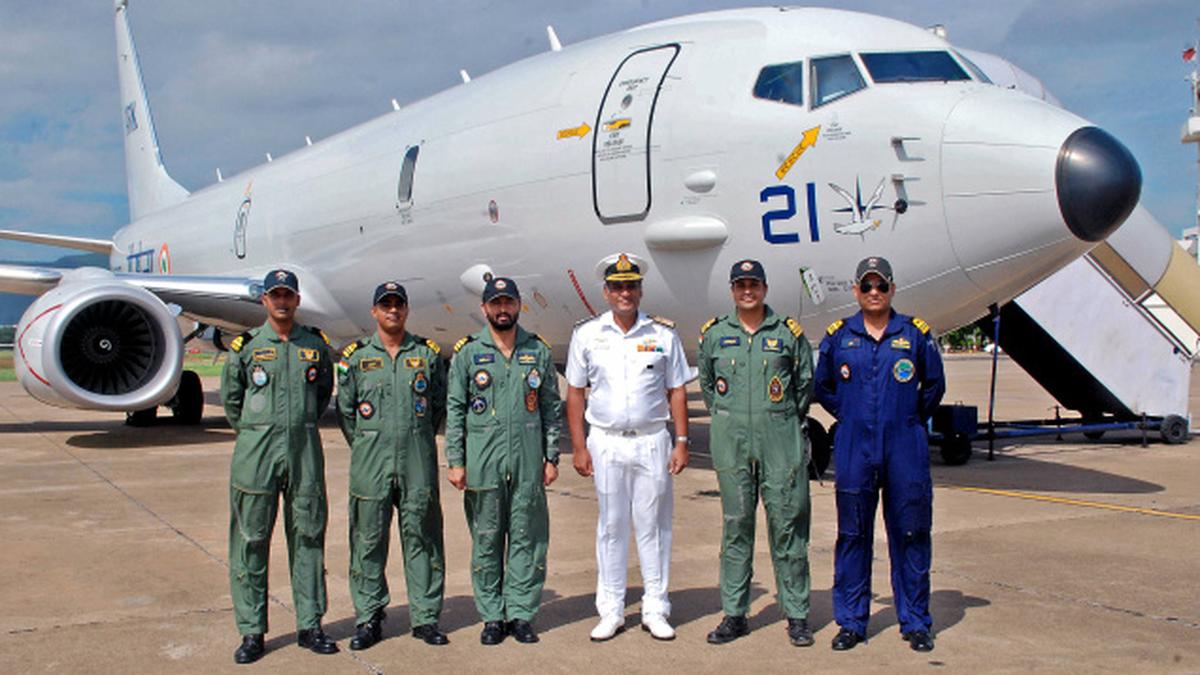 Navy’s Boeing P8I touches down at INS Dega - The Hindu