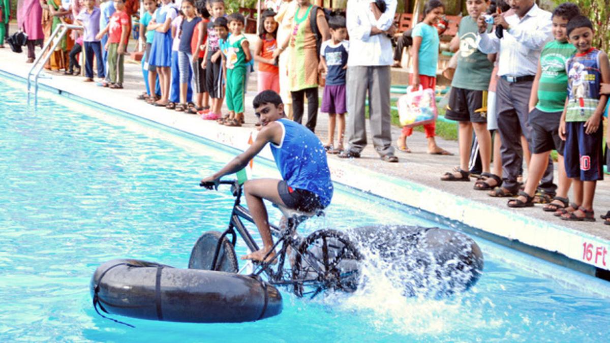 Mangalore boy designs amphibious bicycle - The Hindu