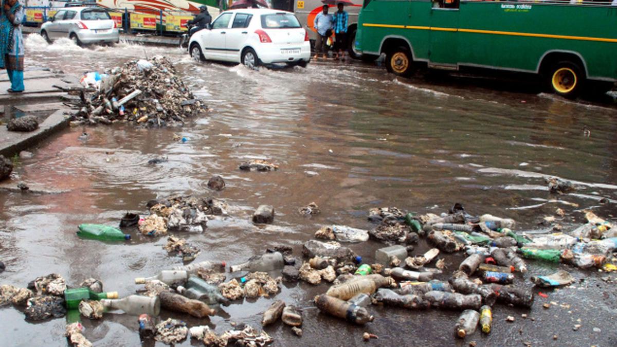 Drains cough up garbage, epidemic fear grips city - The Hindu