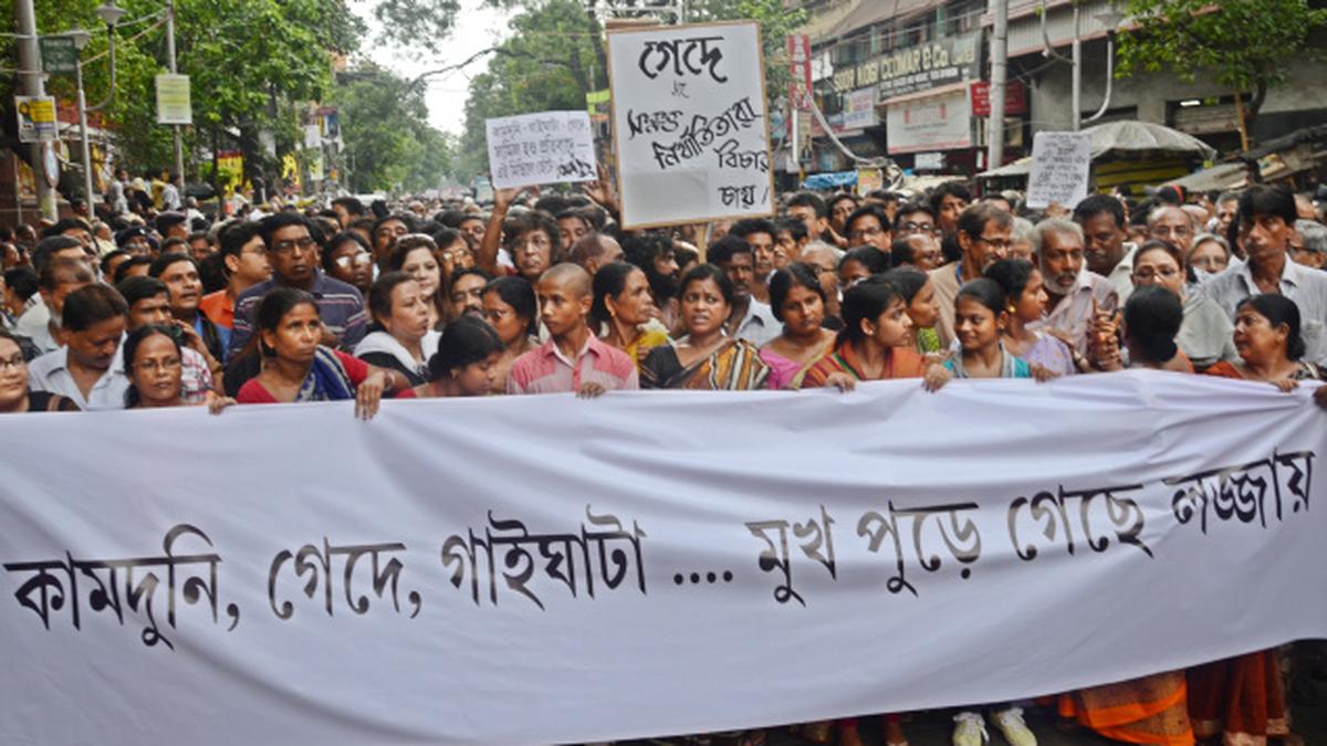Massive rally in Kolkata protests atrocities against women - The Hindu
