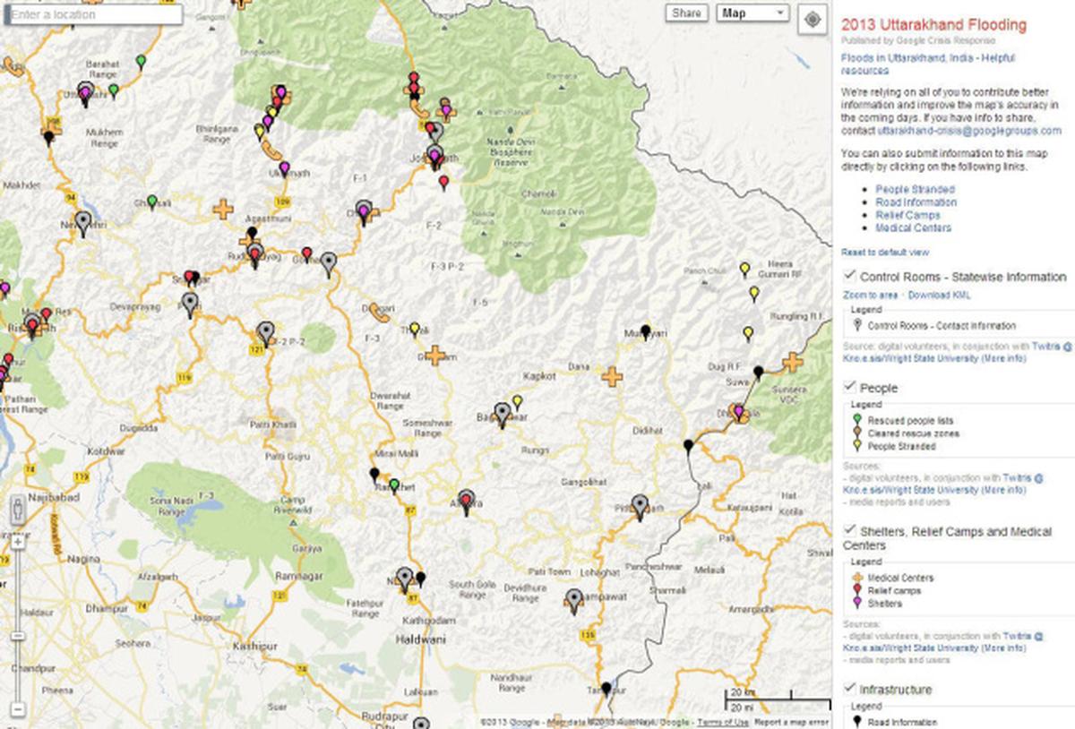 Uttarakhand Floods Affected Areas Map
