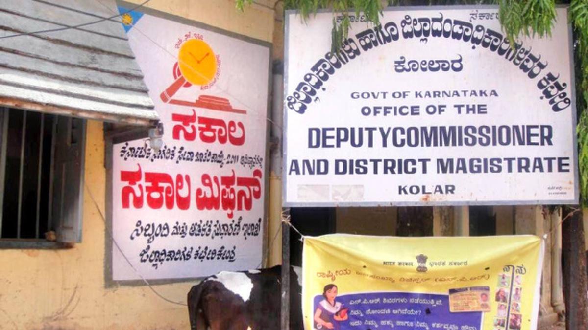 Sakala scheme: Kolar ranks 22nd in implementation - The Hindu