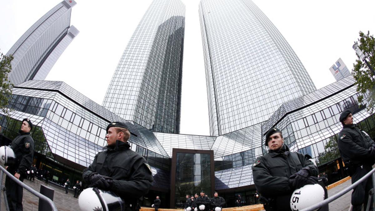 Anti-austerity protest at ECB in Frankfurt - The Hindu