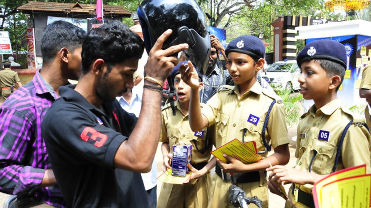 Student Police Cadets show road-users the safe lane - The Hindu