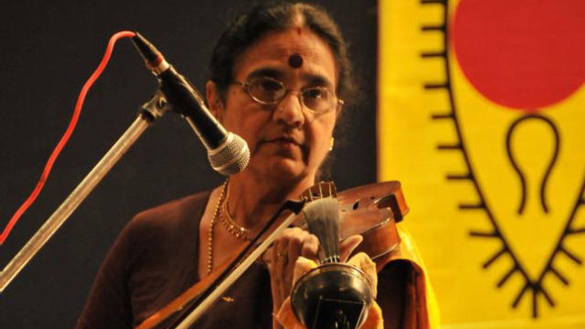 Violinist N. Rajam gifted with instrument named after her - The Hindu