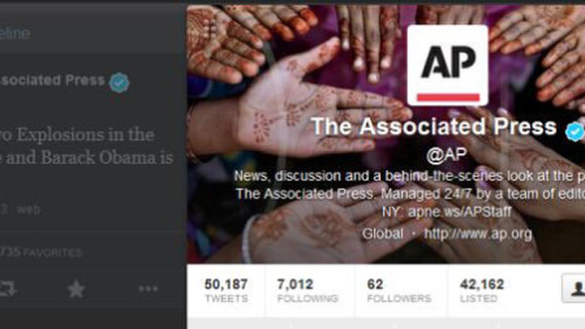 Hacked AP Twitter account claim attack on White House - The Hindu