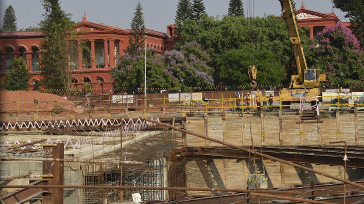 Work on underground metro stations reaches roof slab stage - The Hindu