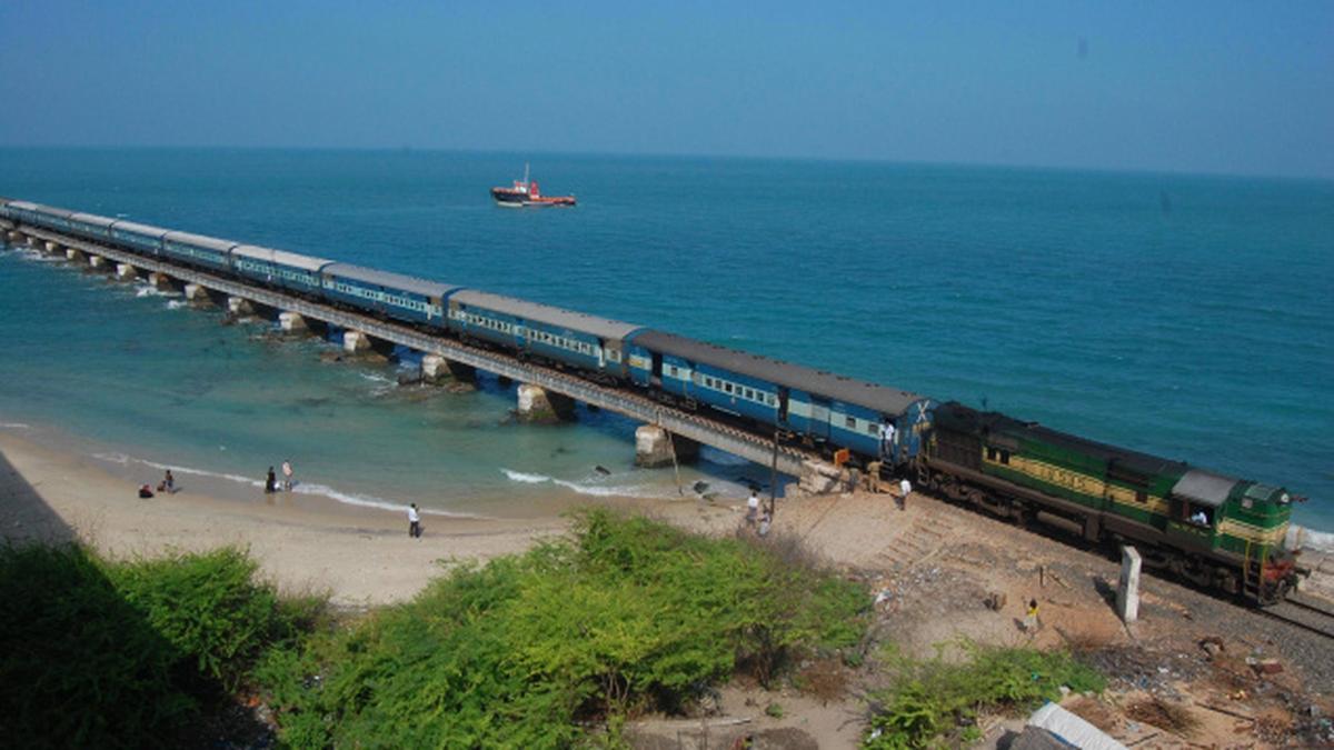 Train services to Rameswaram resume - The Hindu