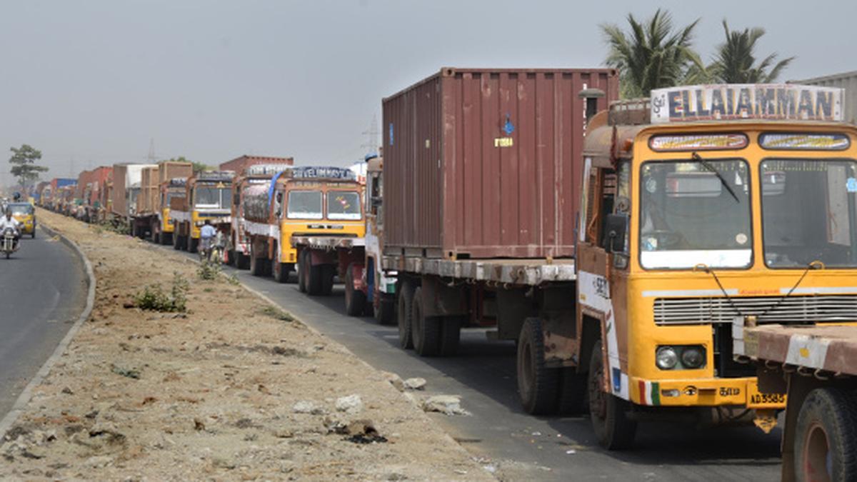 Six-laning of road to fight container traffic - The Hindu