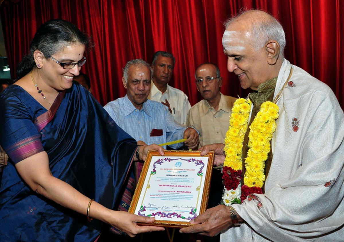 Umayalpuram Sivaraman felicitated - The Hindu