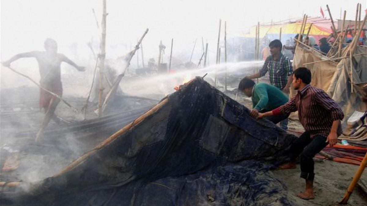 One killed, five injured in Kumbh fire - The Hindu