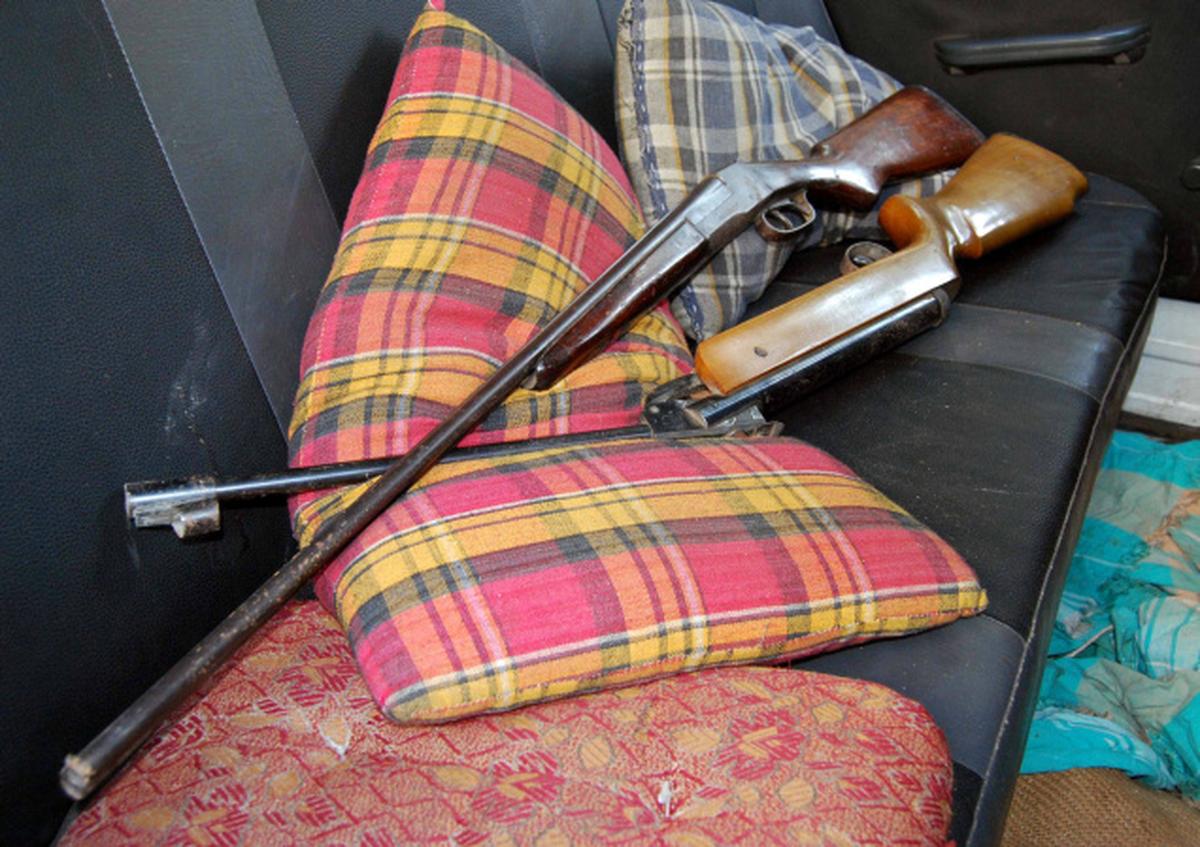 Firearm, ammunitionfound in litter bins - The Hindu