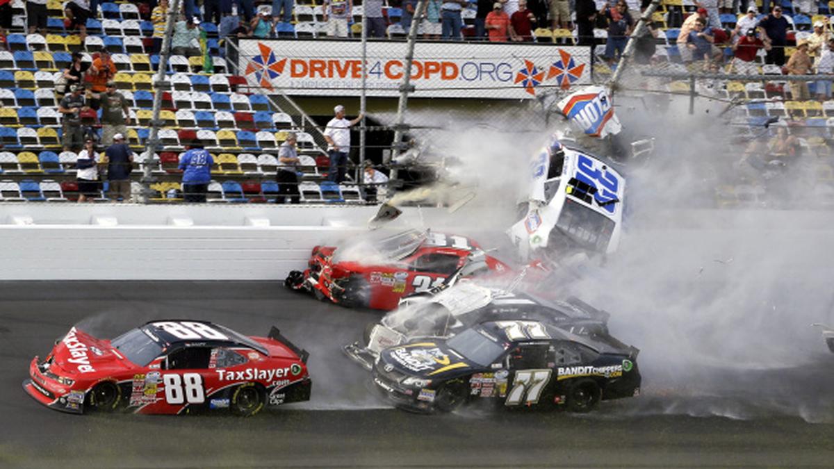 Dozens of fans hurt in NASCAR crash - The Hindu