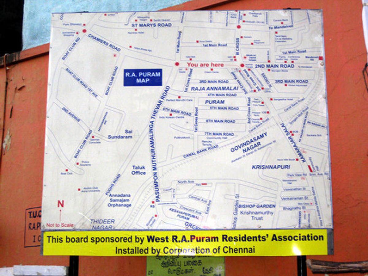 Road map for R.A. Puram - The Hindu
