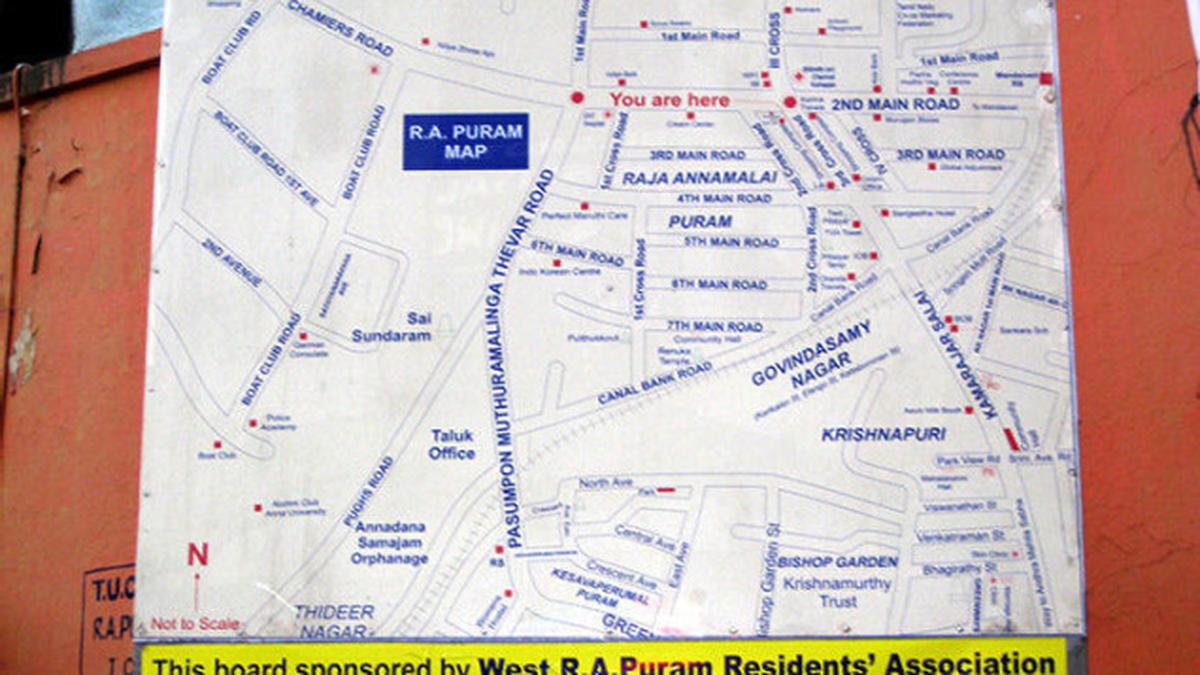 Road map for R.A. Puram - The Hindu