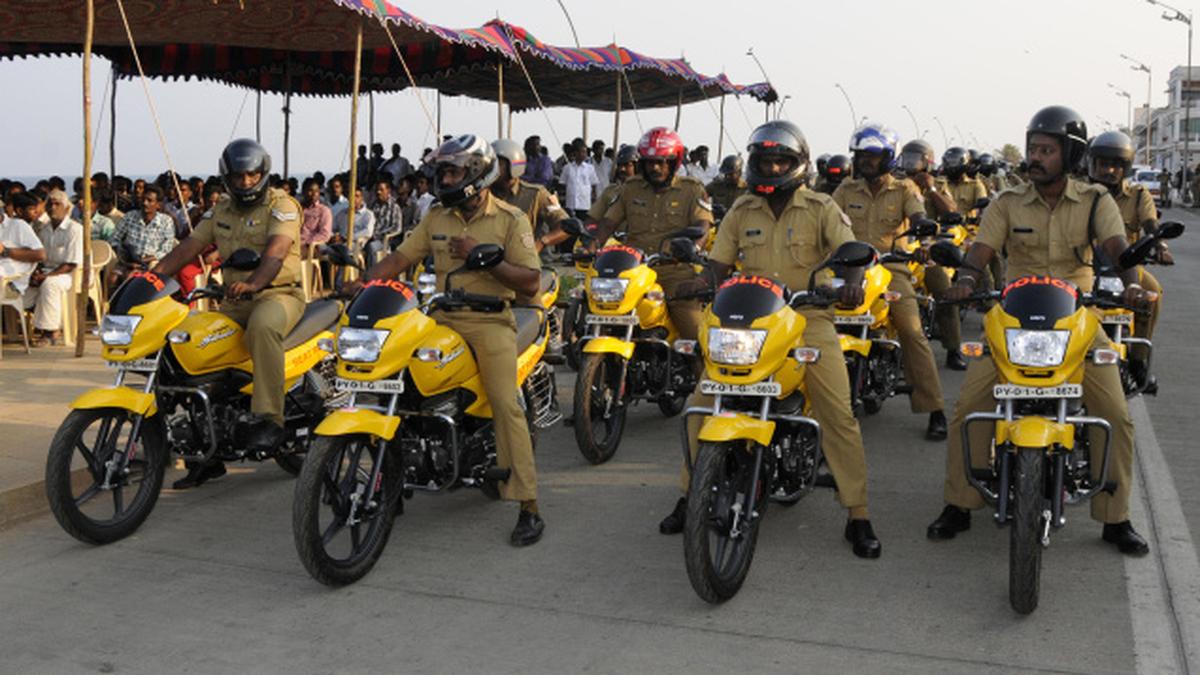 New bikes for beat cops in Puducherry - The Hindu