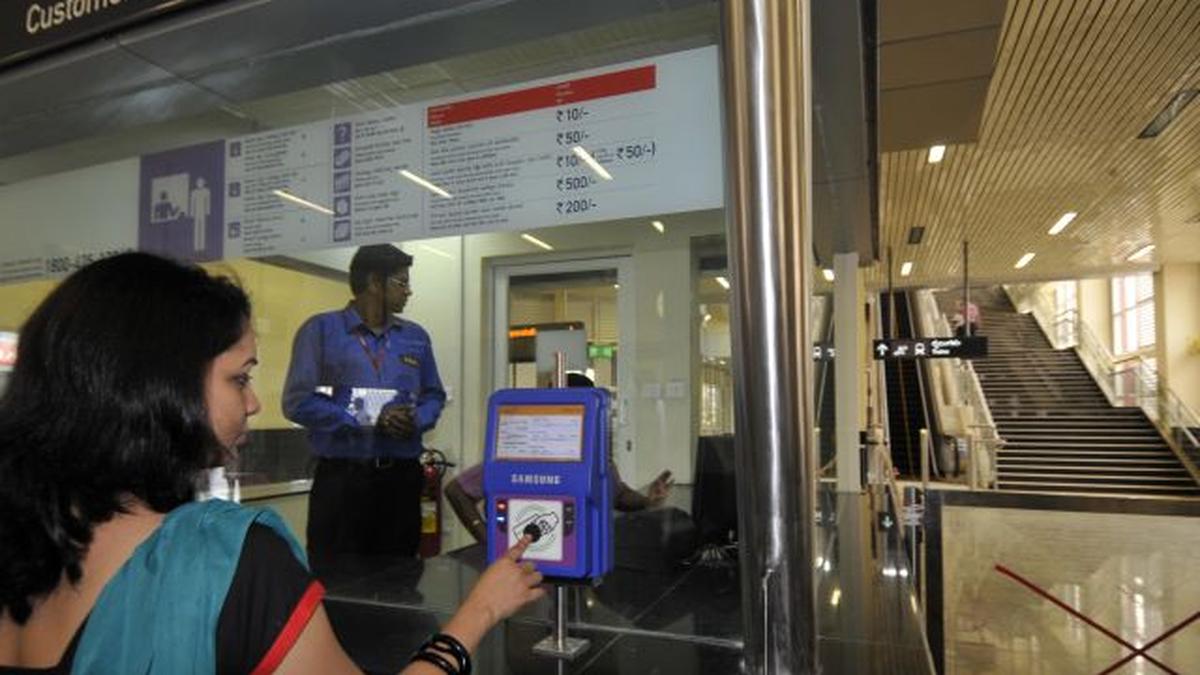 Ticket vending machines for three metro stations - The Hindu