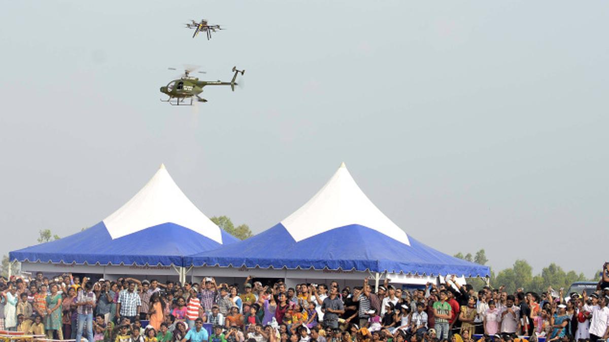 Miniature flying machines enthral Sunday gathering - The Hindu