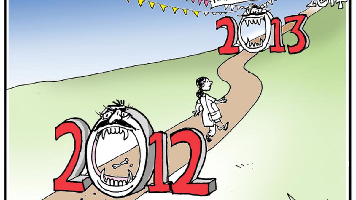 Cartoonscape, December 31, 2012 - The Hindu