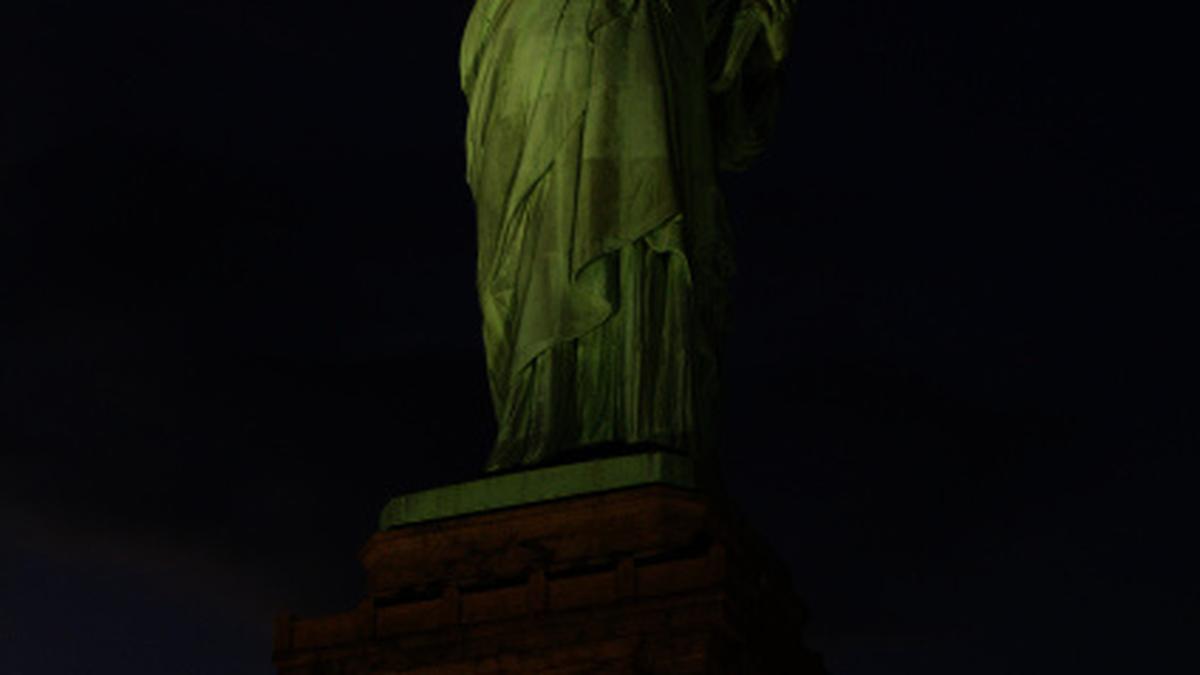 Statue of Liberty lit for 1st time since Sandy - The Hindu