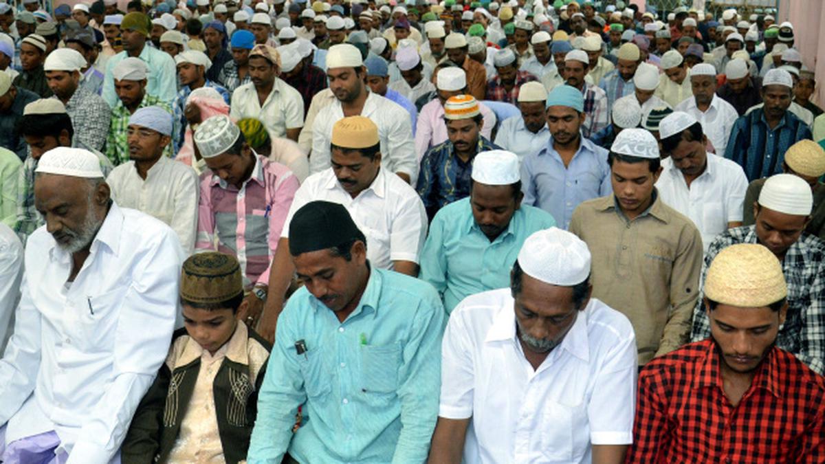 Muslims offer special prayers; give alms to poor - The Hindu