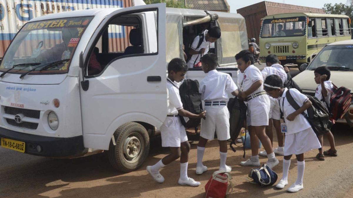 Guidelines for use of school vehicles in Kancheepuram - The Hindu