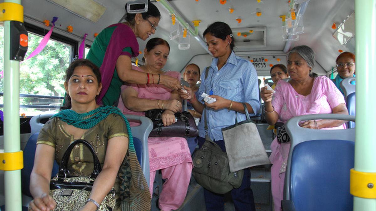 Ladies-only bus service launched - The Hindu