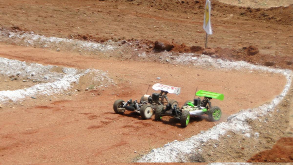 Remote controlled cars race to the finish line - The Hindu