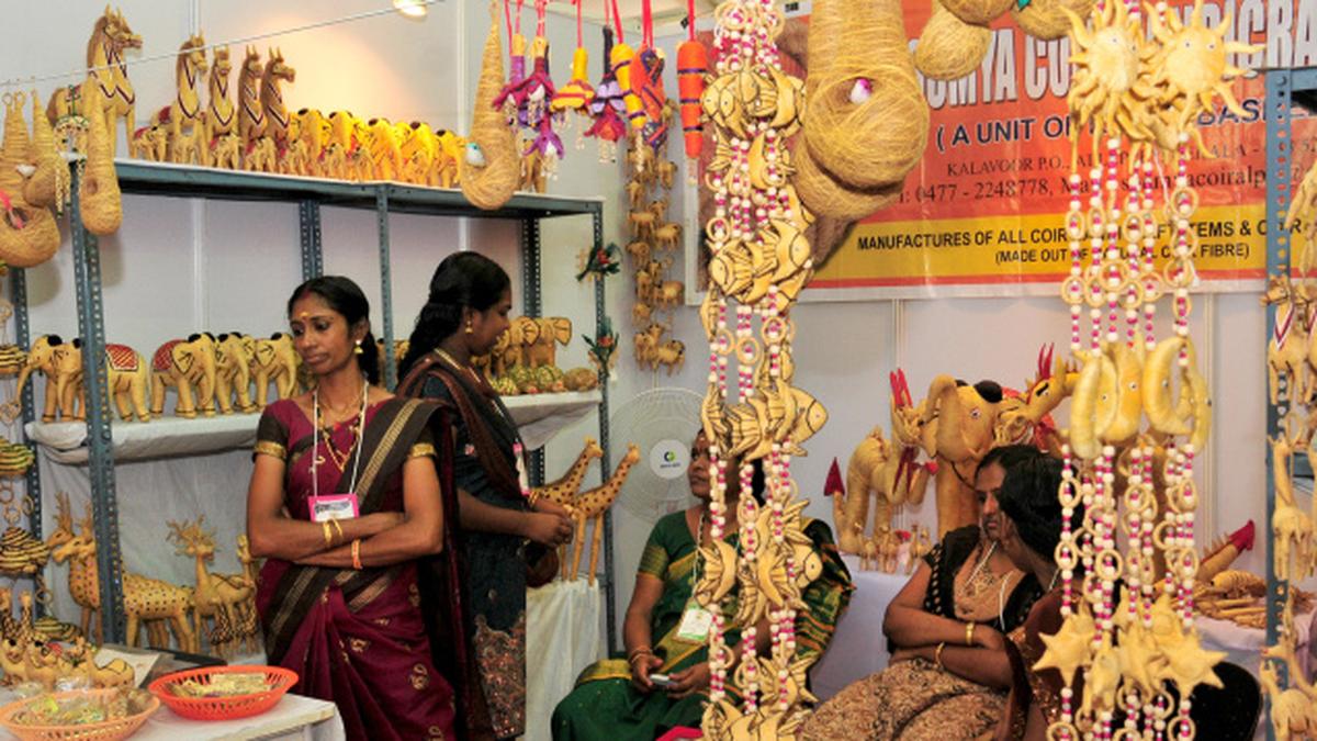 Unique coir products on show - The Hindu