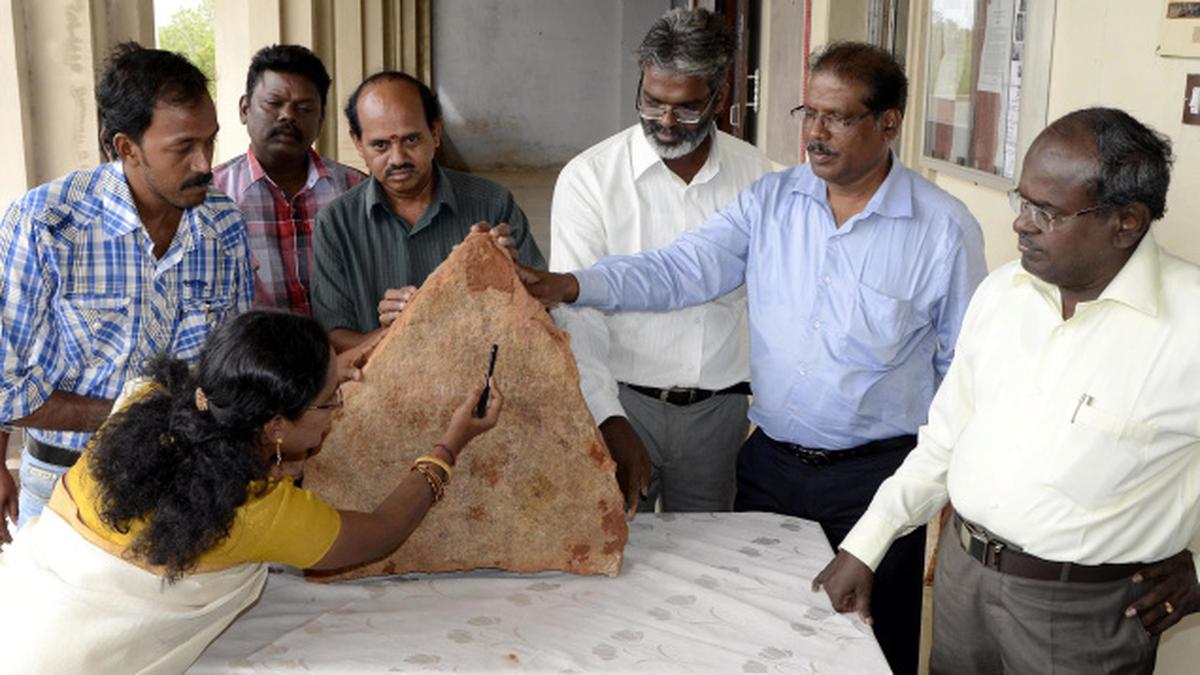 Stone commemorating heroic act with Tamil-Brahmi inscription found ...
