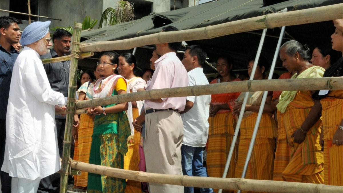 PM visits riot-hit Assam, calls for ‘healing touch’ - The Hindu