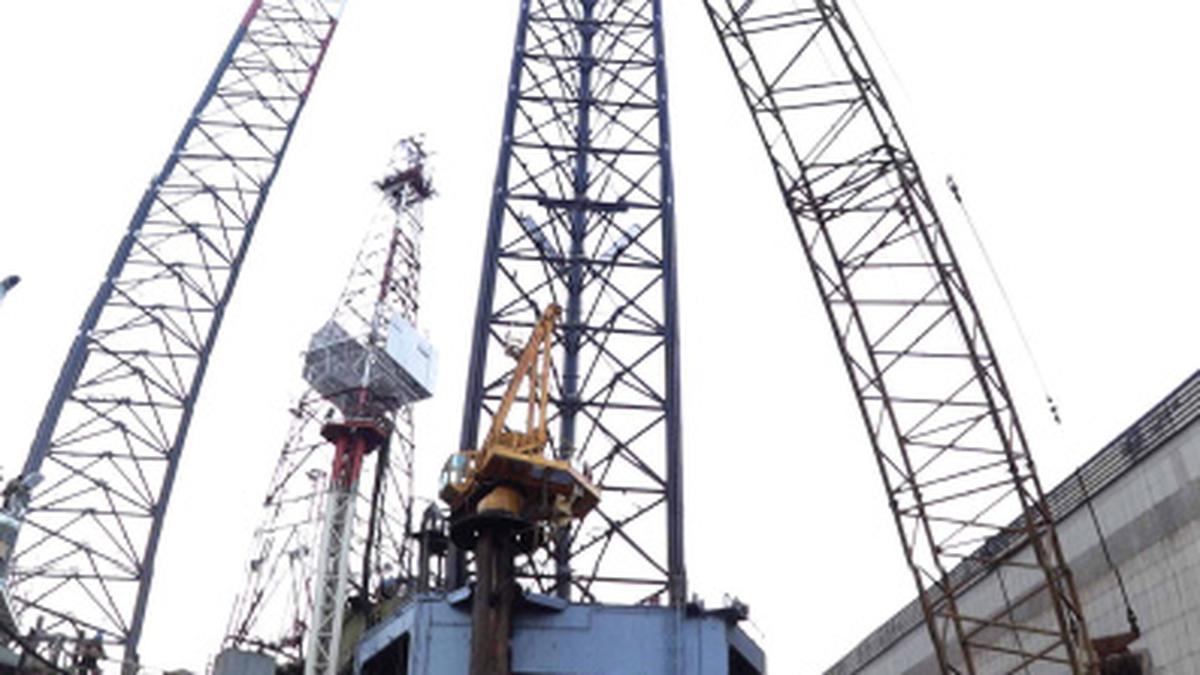 HSL delivers giant-size rig Sagar Ratna to ONGC - The Hindu