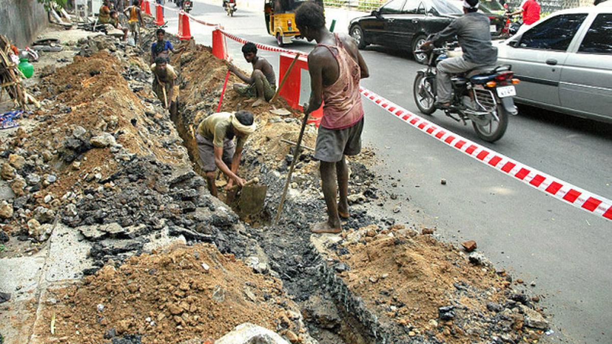 Faulty planning leads to digging of concrete roads - The Hindu