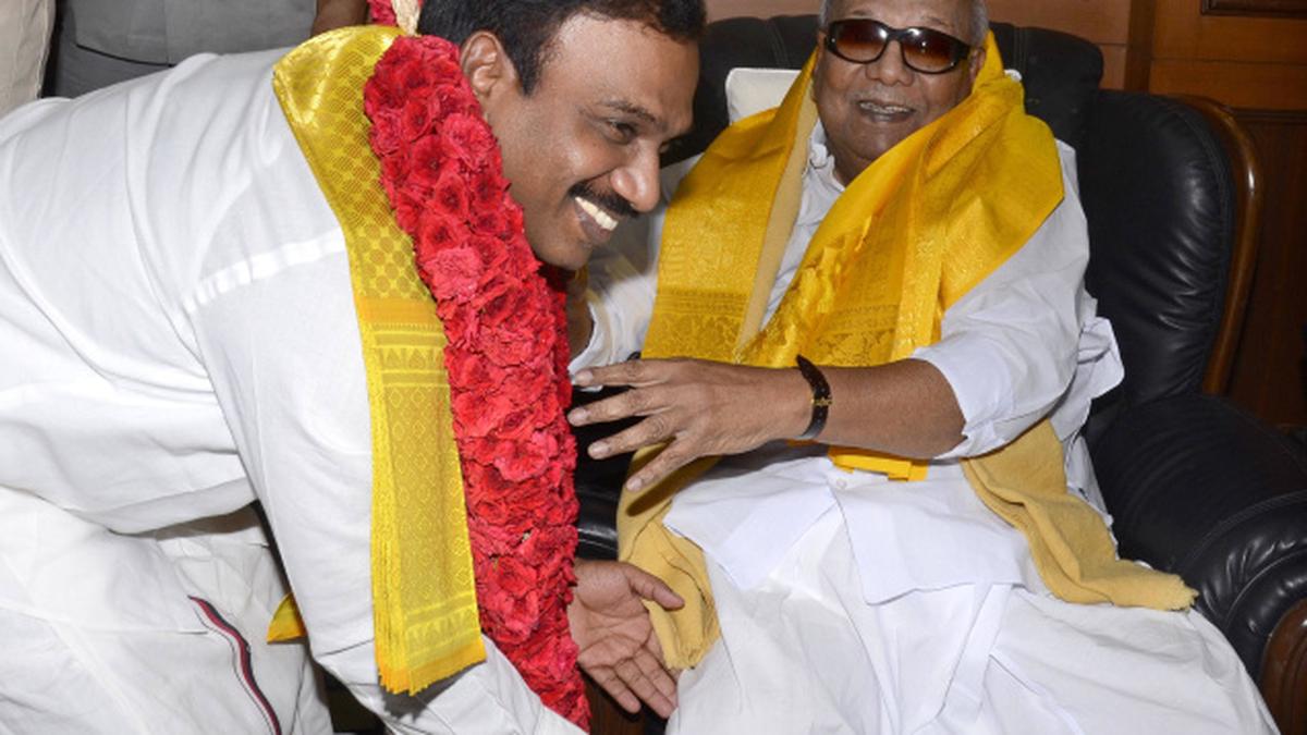 Raja arrives in Chennai to rousing reception - The Hindu