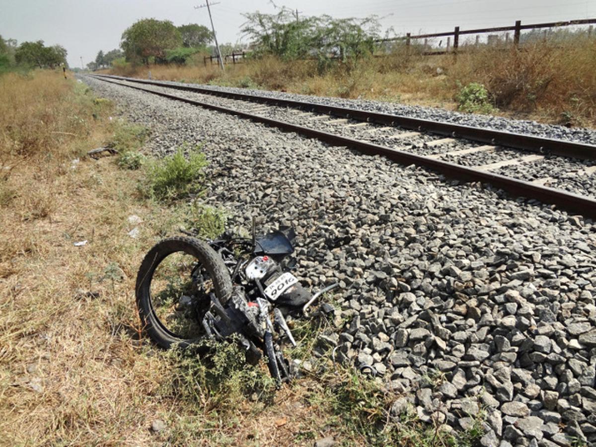 Train hits motorcycle at level crossing - The Hindu