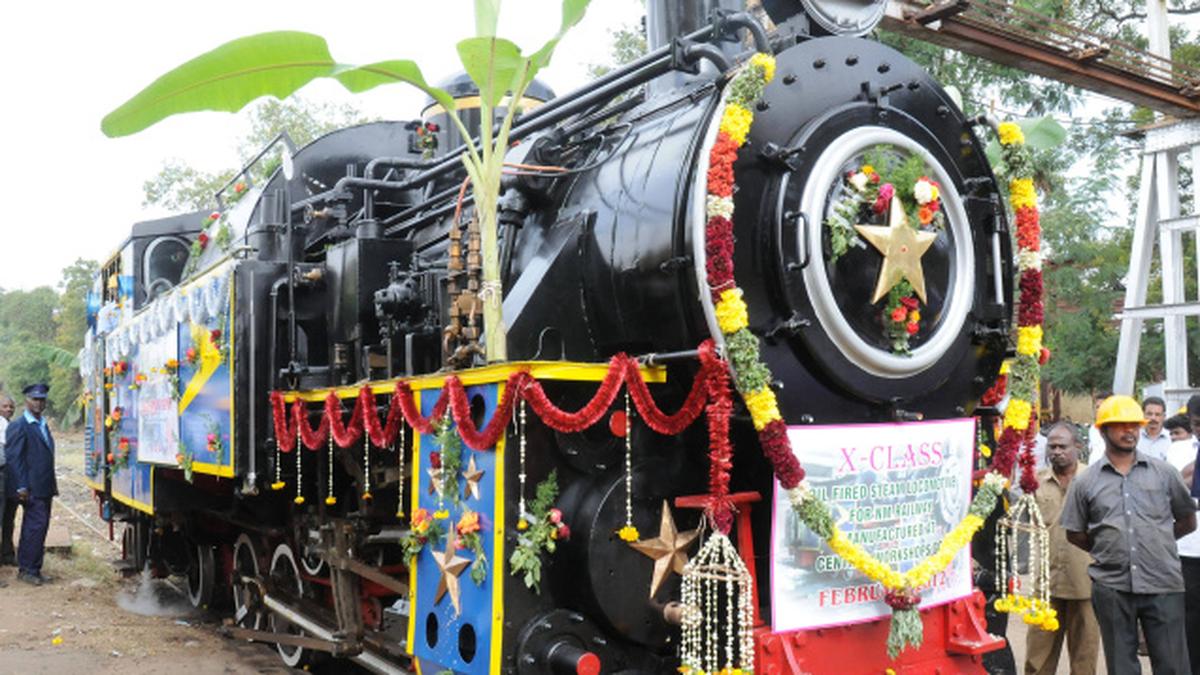 Second oil-fired steam loco for NMR rolls out - The Hindu