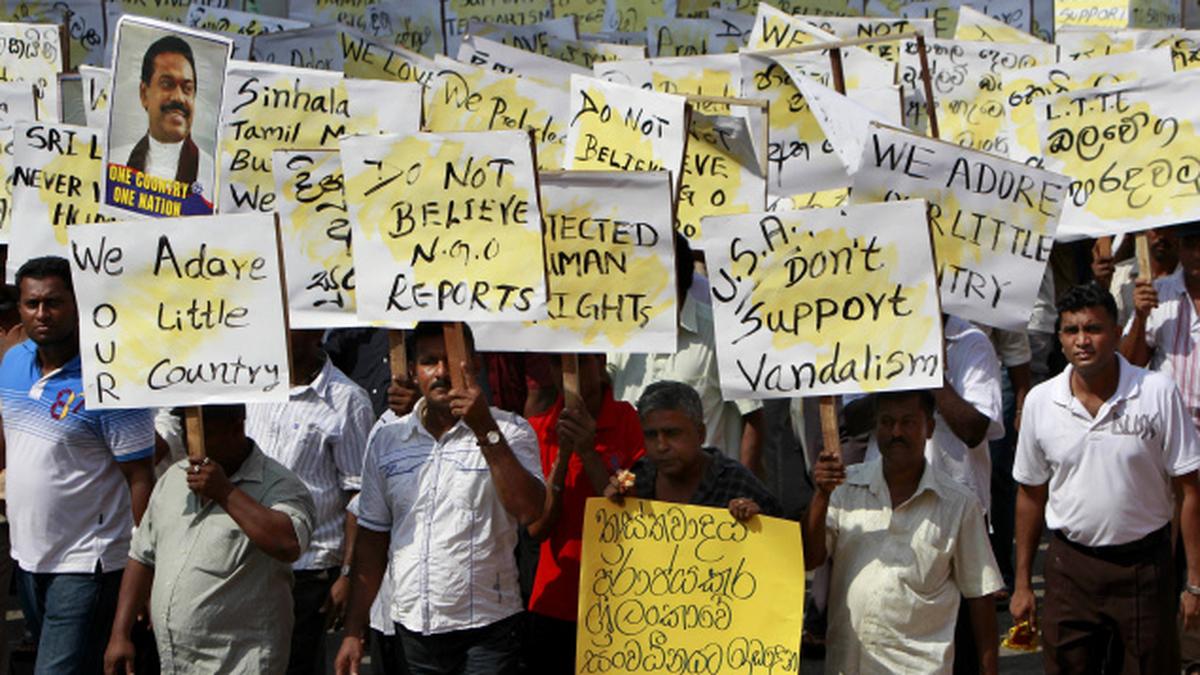 Protests in Sri Lanka against proposed U.N. rights resolution - The Hindu
