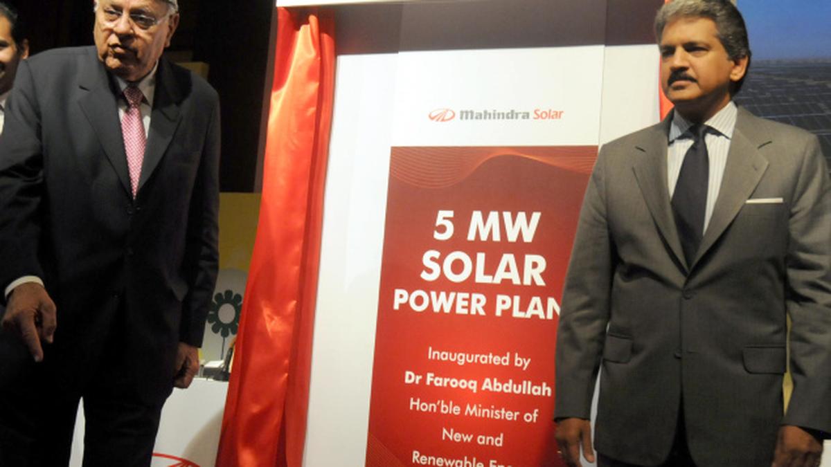 Mahindra Solar Rajasthan unit on stream - The Hindu