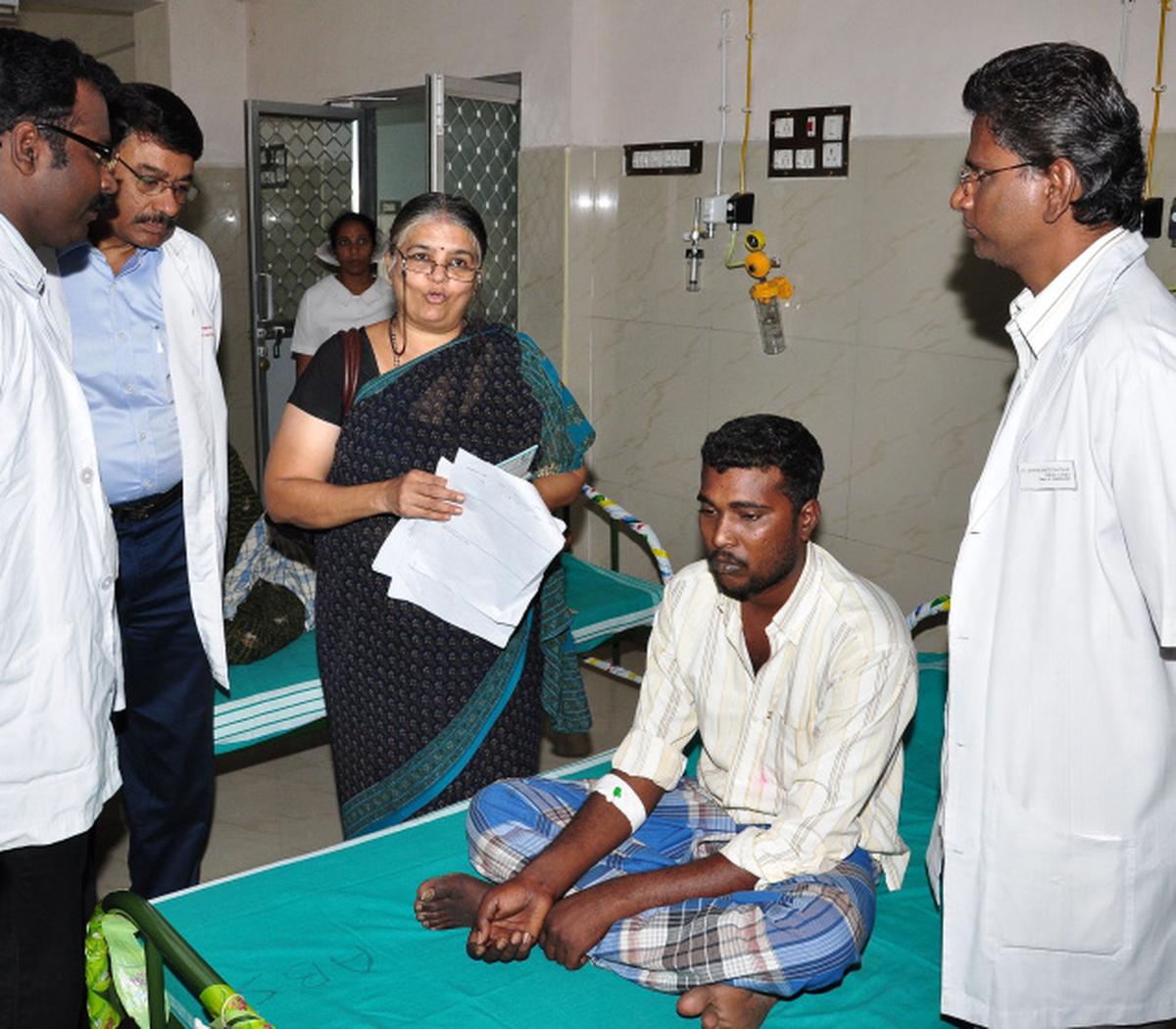 Official inspects extension wing of government hospital - The Hindu