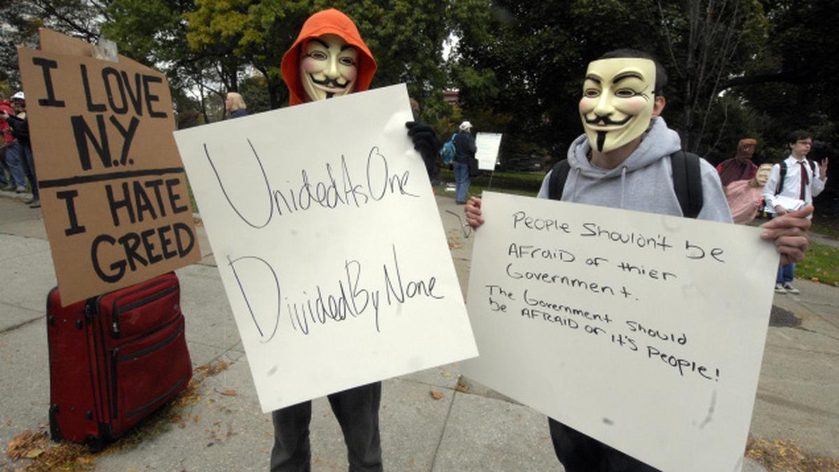 'Vendetta' mask becomes symbol of Occupy protests - The Hindu