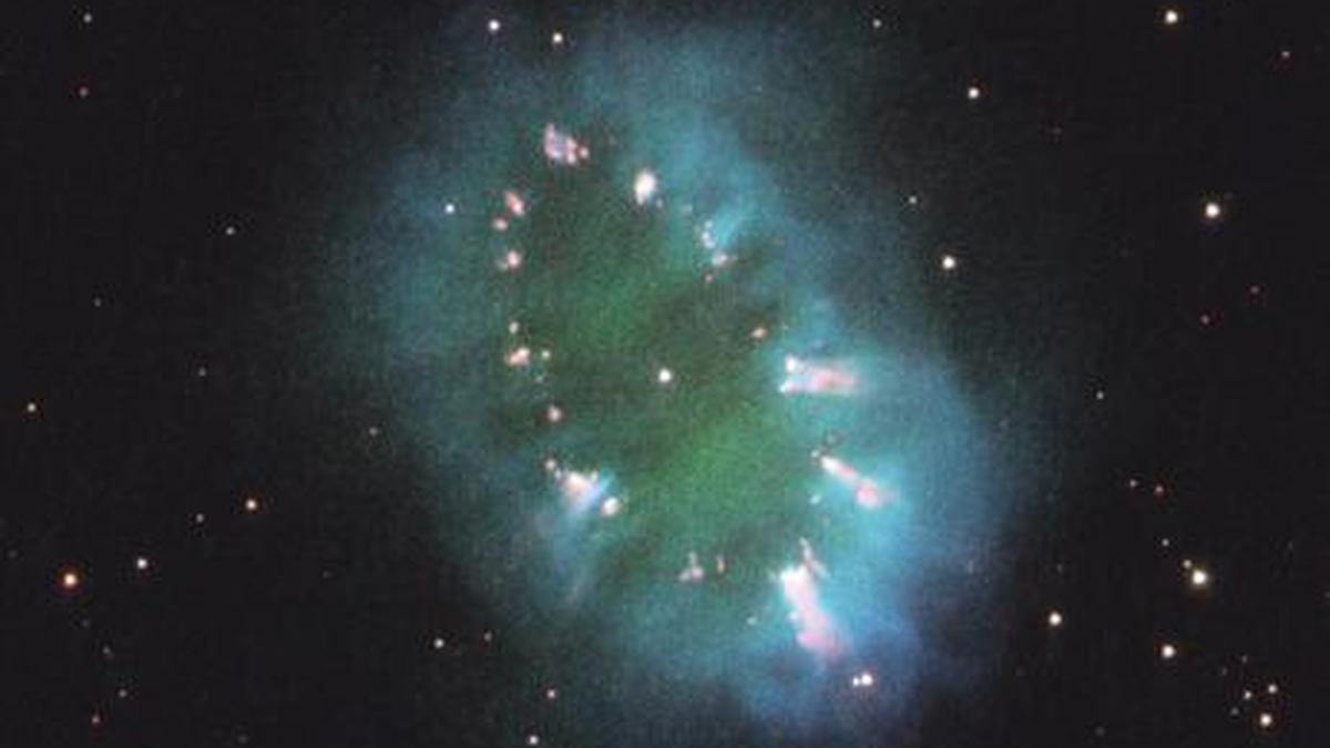 NASA releases image of brightly glowing 'Necklace Nebula' - The Hindu